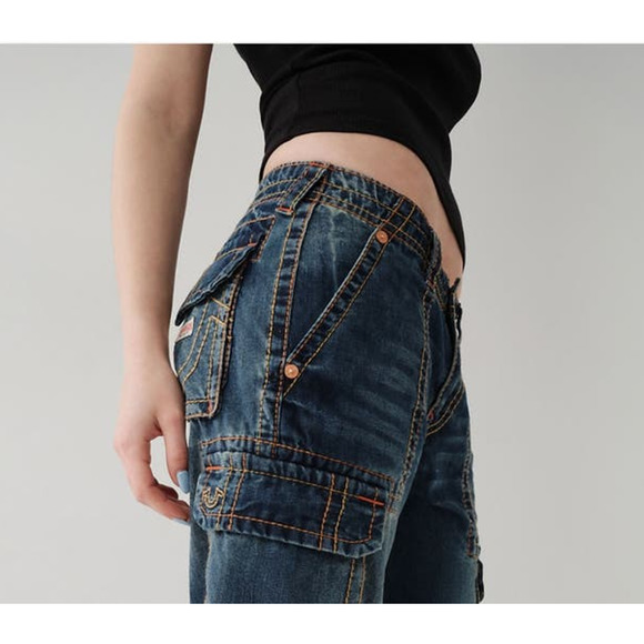 True Religion | Jeans | True Religion Cargo Big T Stitching Cotton ...